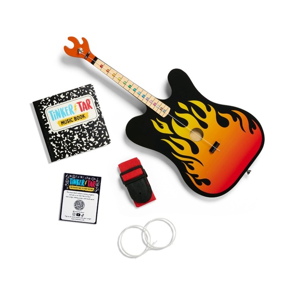 Toys | Nwt Tinkertar 1string Wood Guitar Created For Beginners Electric Guitar | Poshmark